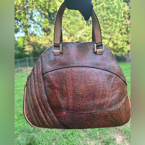 Etro | Bags | Etro Paisley Alma Dome 2handle Satchel Bag Purse Preloved ...